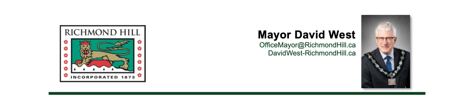 Mayor David West – Richmond Hill